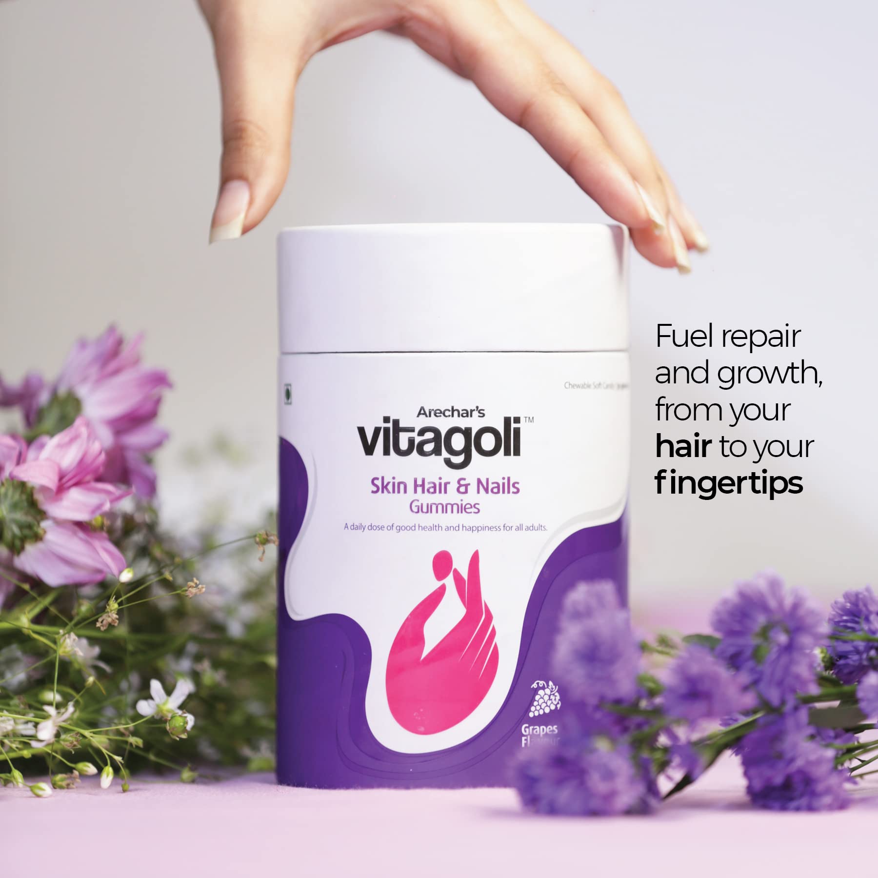 vitagoli Beauty Hair Skin&Nails Vitamins Gummy Bears With Keratin&5000 ...